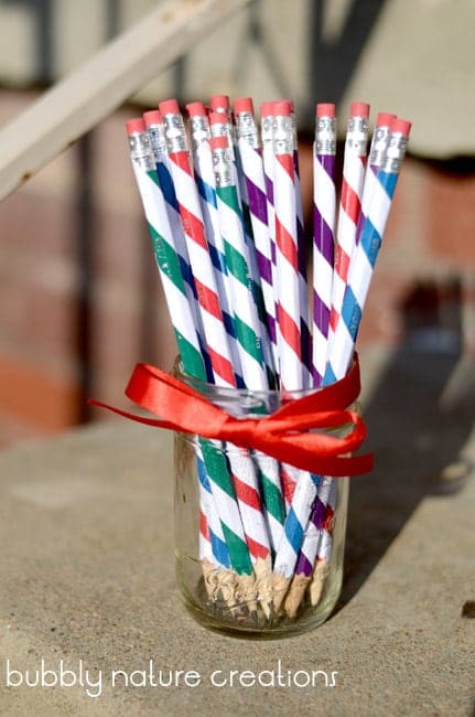 Pretty Striped Pencils Tutorial ⋆ Sprinkle Some Fun