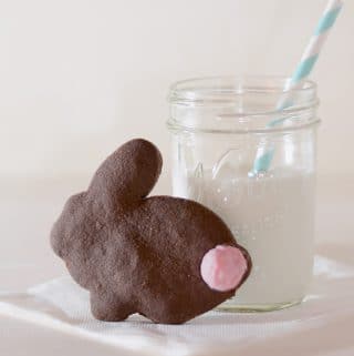 Chocolate Bunny Cookies {with Cotton "Candy" Tails}!
