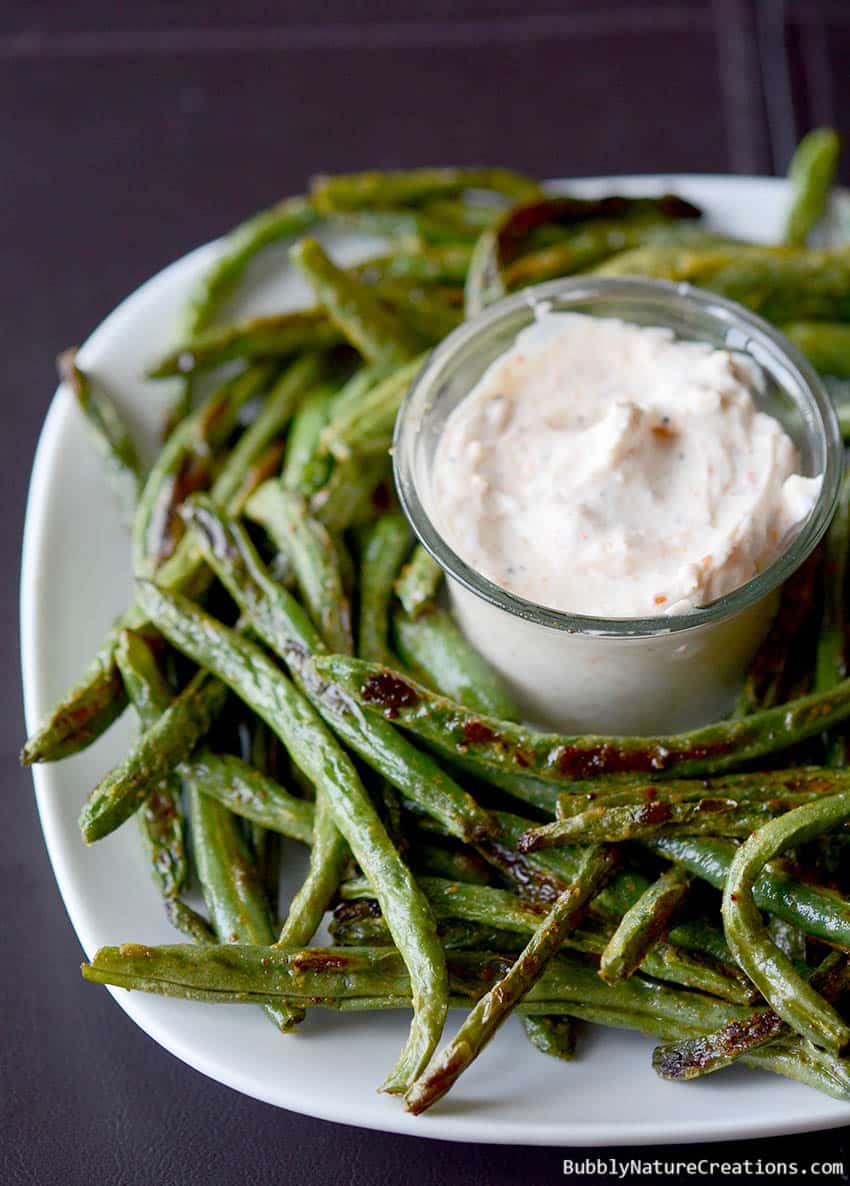 Roasted Green Bean Fries with Creamy Dipping Sauce ⋆ Sprinkle Some Fun