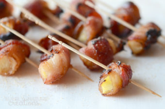 Bacon Wrapped Pears with Provolone! Easy Appetizer ⋆ Sprinkle Some Fun