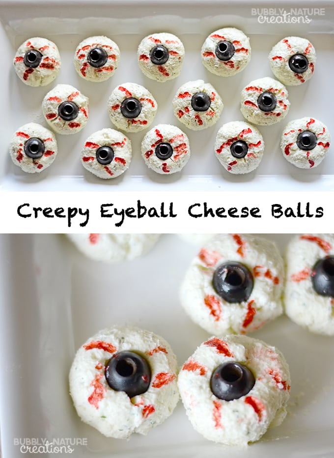 Creepy Eyeball Cheese Balls! {Easy Halloween Party Food} ⋆ Sprinkle ...