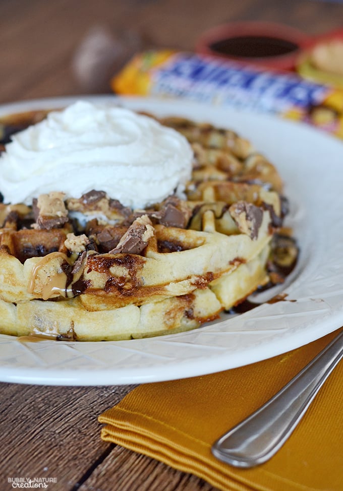 SNICKERS® Peanut Butter Dessert Waffles ⋆ Sprinkle Some Fun
