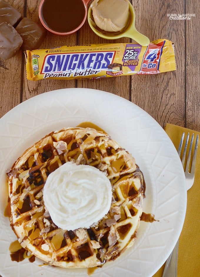 SNICKERS® Peanut Butter Dessert Waffles ⋆ Sprinkle Some Fun