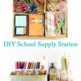 DIY School Supply Station ⋆ Sprinkle Some Fun