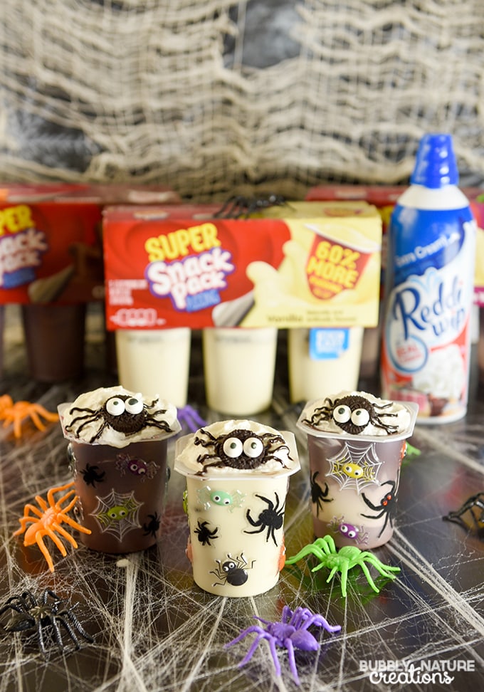 Spider Infested Pudding Cups an Easy Halloween Treat ⋆ Sprinkle Some Fun