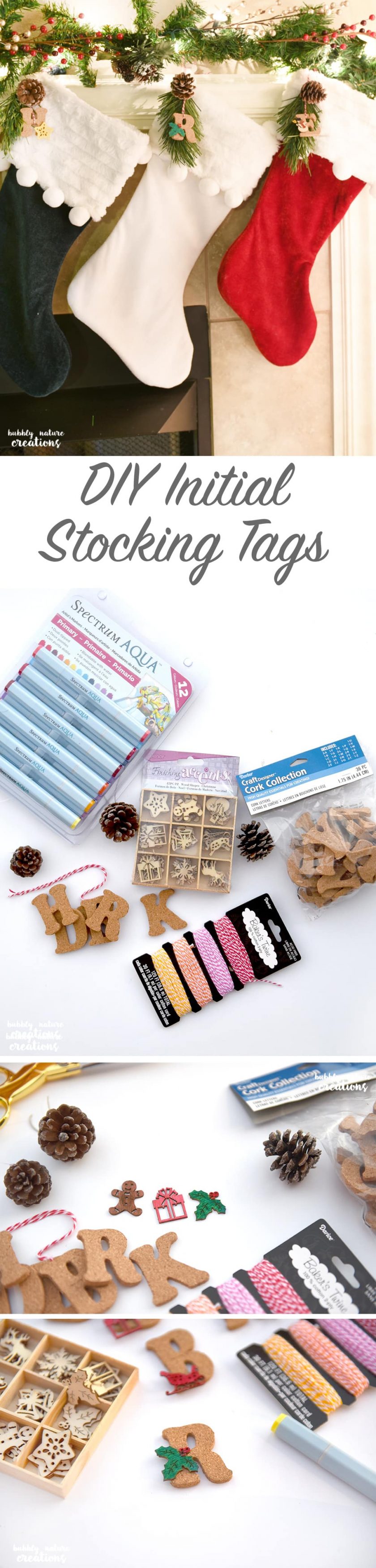 DIY Initial Stocking Tags ⋆ Sprinkle Some Fun