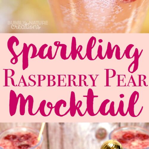 Sparkling Raspberry Pear Mocktail ⋆ Sprinkle Some Fun