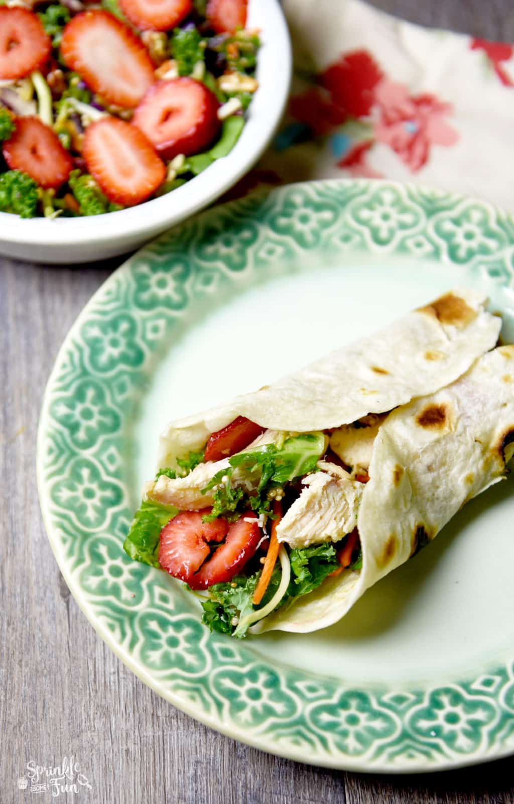 Grilled Chicken Strawberry Harvest Wrap ⋆ Sprinkle Some Fun