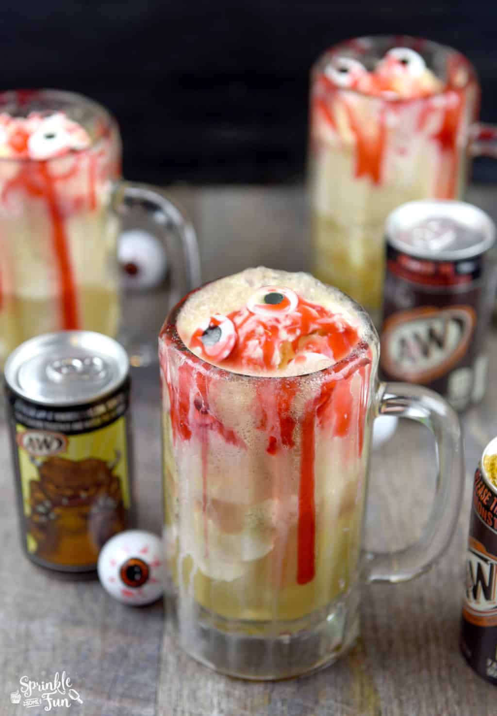 Salted Caramel Root Beer MONSTER Floats ⋆ Sprinkle Some Fun