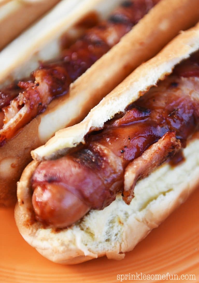 Barbecue Bacon Hot Dogs ⋆ Sprinkle Some Fun