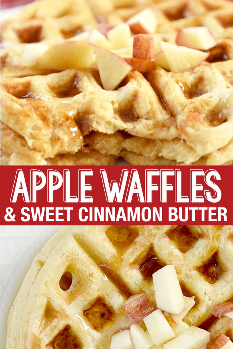Apple Waffles Recipe with Sweet Cinnamon Butter