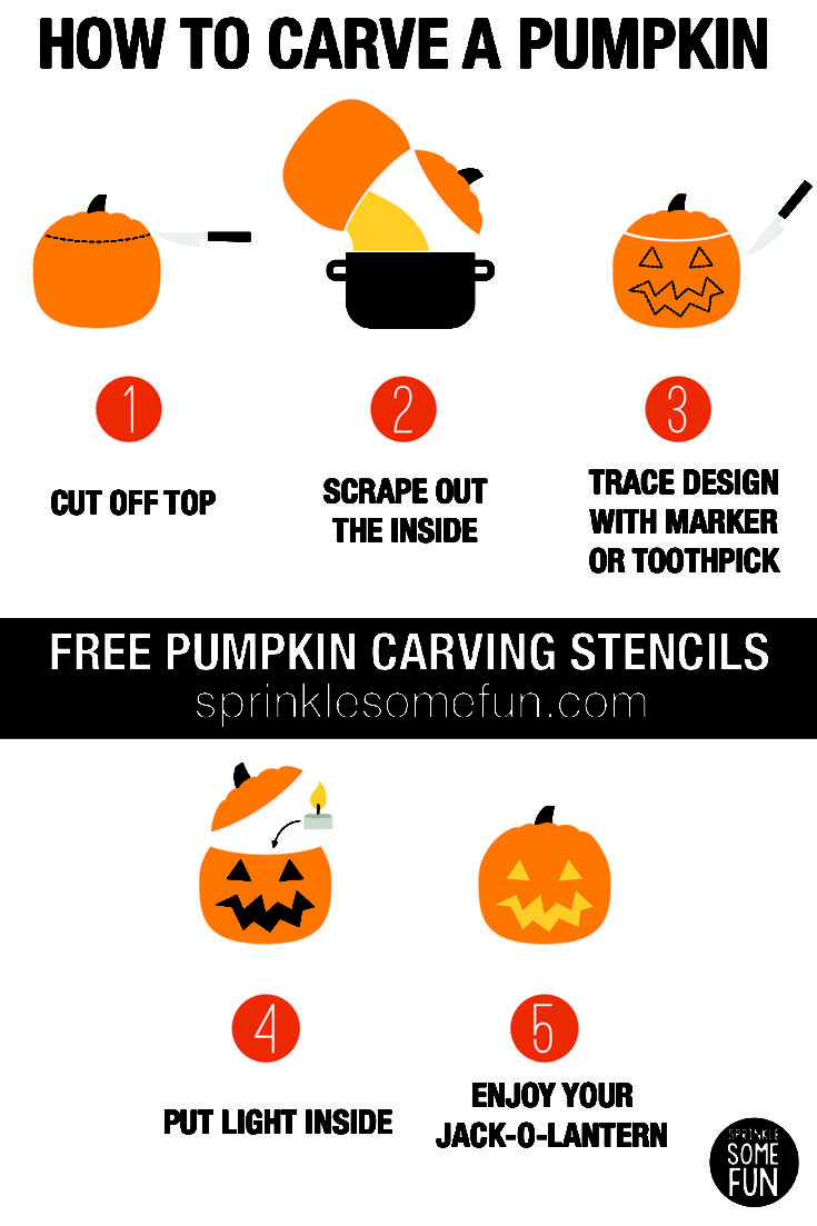 15 Free Pumpkin Carving Stencils Printables & Tips ⋆ Sprinkle Some Fun