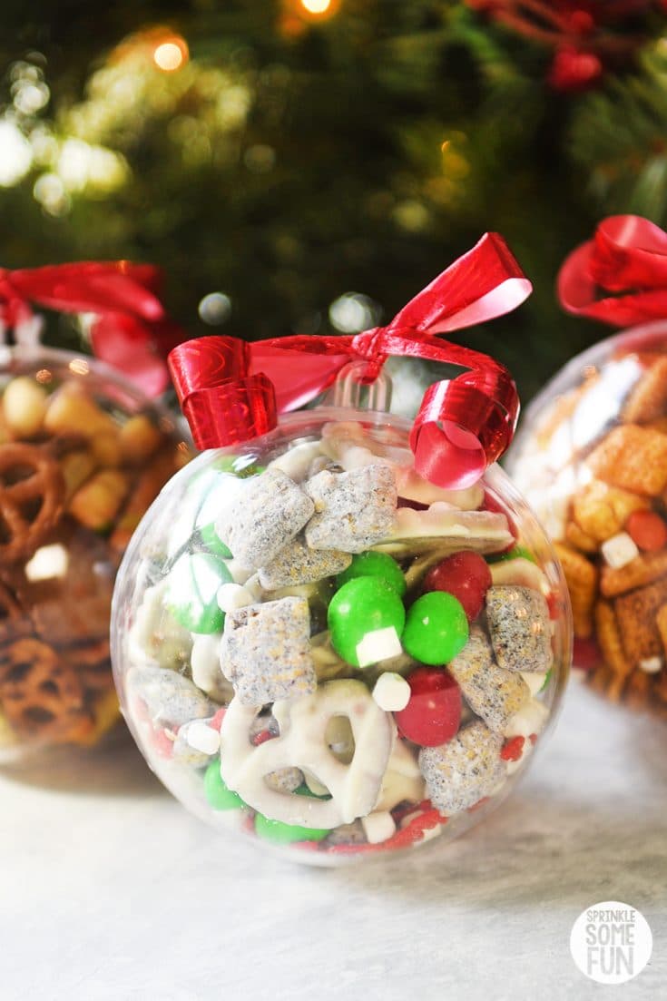 Snack Mix Ornaments ⋆ Easy Christmas Gift Idea ⋆ Sprinkle Some Fun