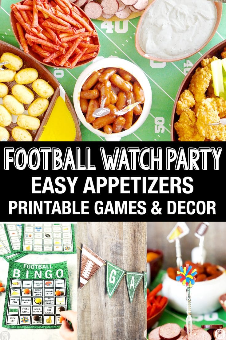 Football Watch Party Tips⋆ Free Printable Decor & Bingo ⋆ Sprinkle Some Fun