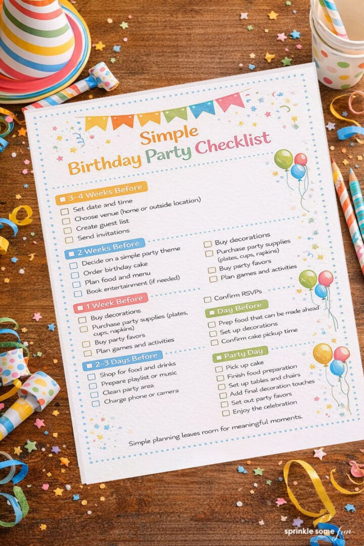 Birthday Party Checklist FREE PDF: Simple, Stress-Free Planning